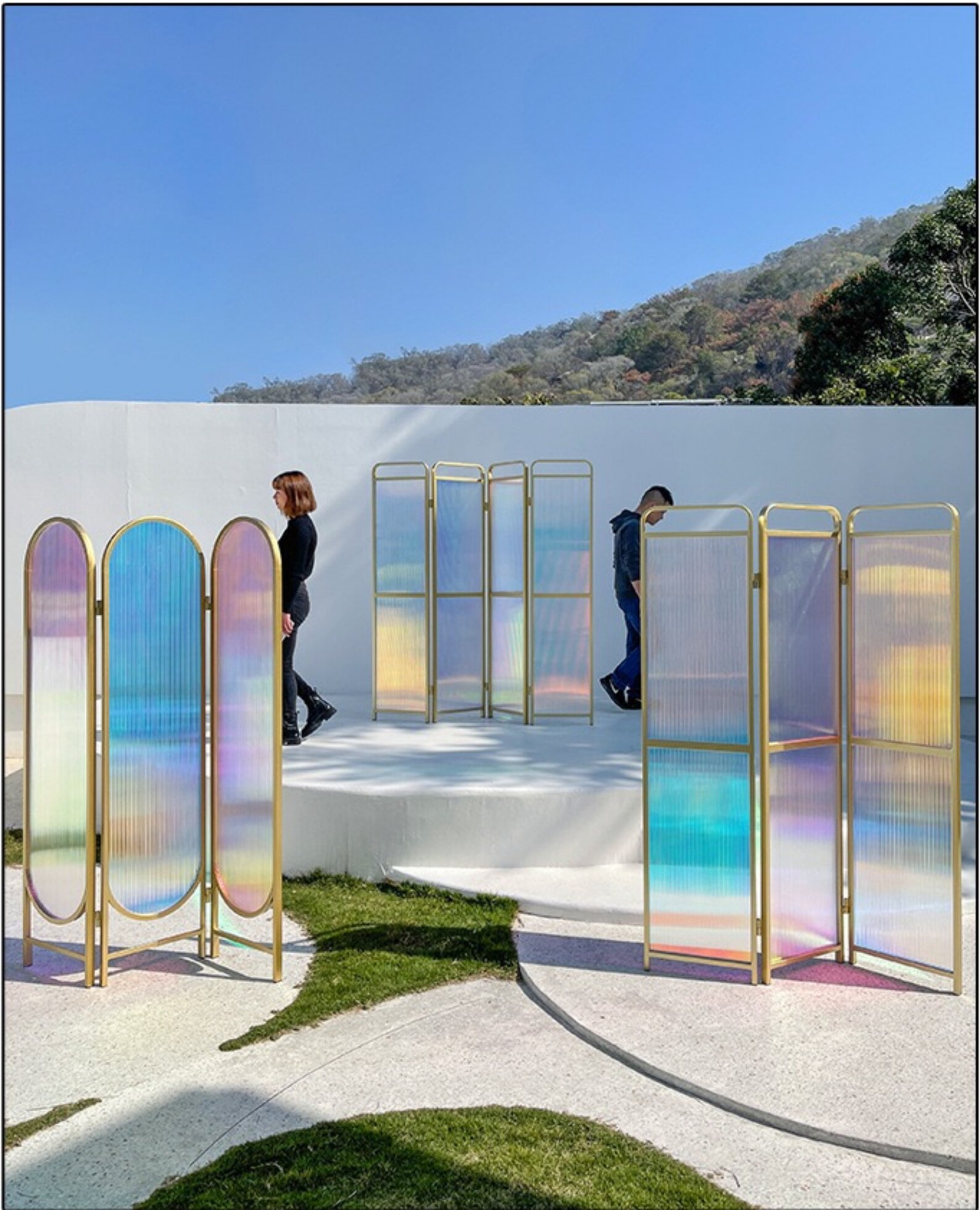 Dazzle Color Glass Screen/ Room Divider. Home Decor. - Etsy