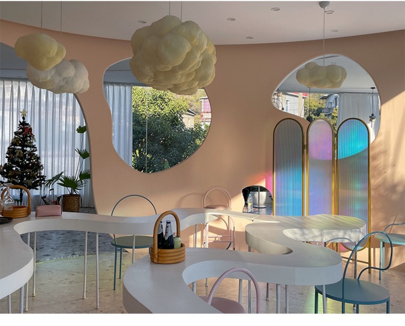 Dazzle Color Glass Screen/ Room Divider. Home Decor. - Etsy