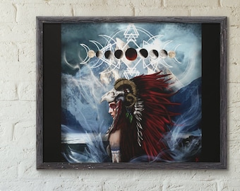 Mural Native American - Etsy