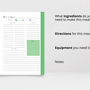 Printable Recipe Sheet: Colour Block Design (A4, A5, US Letter ...