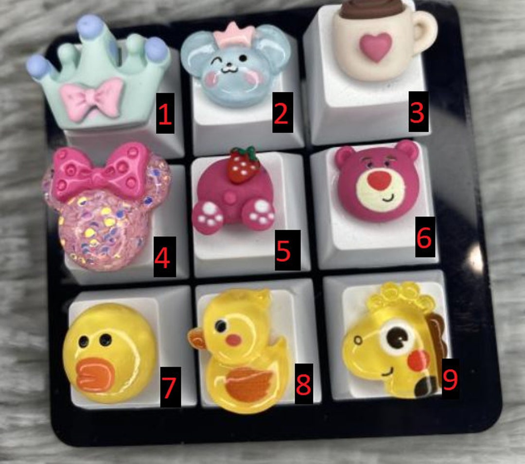 Kawaii Custom Keyboard | Artisan Anime Keycap | Cute Cartoon Keycap ...