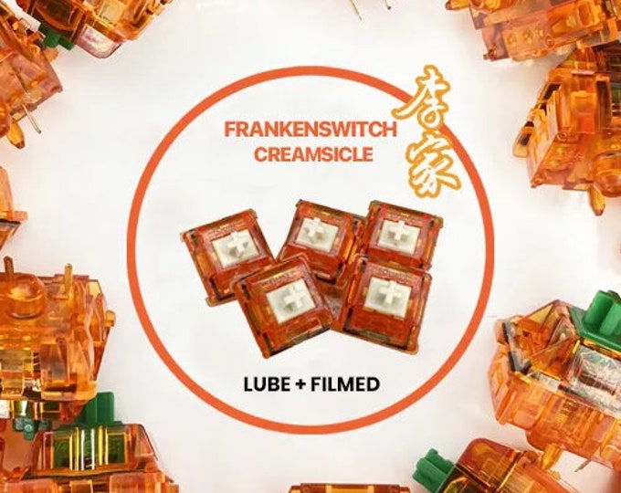 Creamsicle Switch | Lubed and Filmed Switches | Keyboard Switches | Mechanical Keyboard | Linear ...