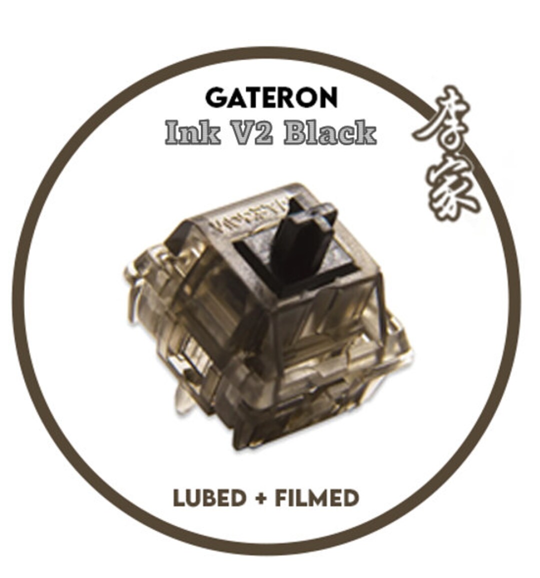 Gateron Black Ink V2 Switch Lubed and Filmed Switches - Etsy
