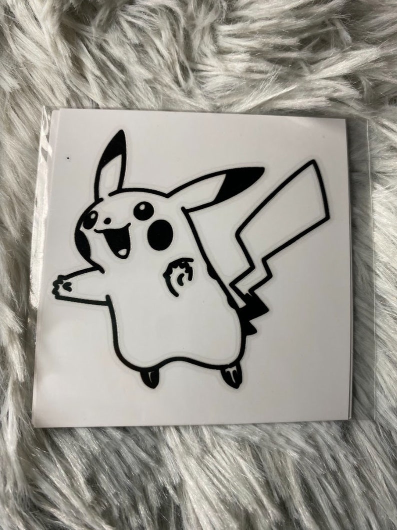 Pikachu Sticker Pokemon Vinyl Sticker Video Game Sticker - Etsy