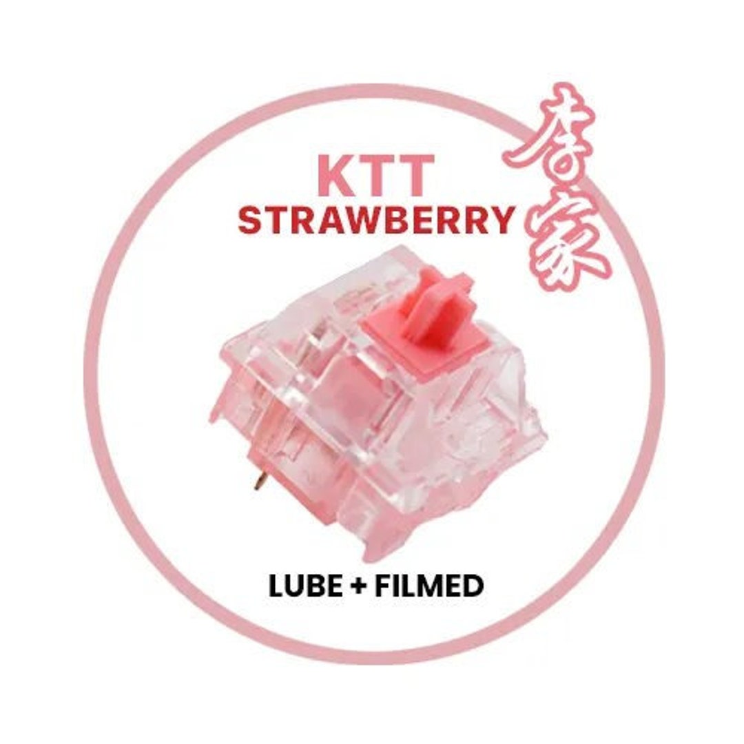 KTT Strawberry Switches | Custom Linear Switches for Mechanical Keyboards | Lubed and Filmed ...