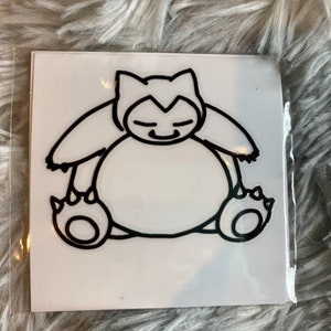 Snorlax Vinyl Sticker | Cute & Durable Vinyl Pokémon Decal | Kawaii ...