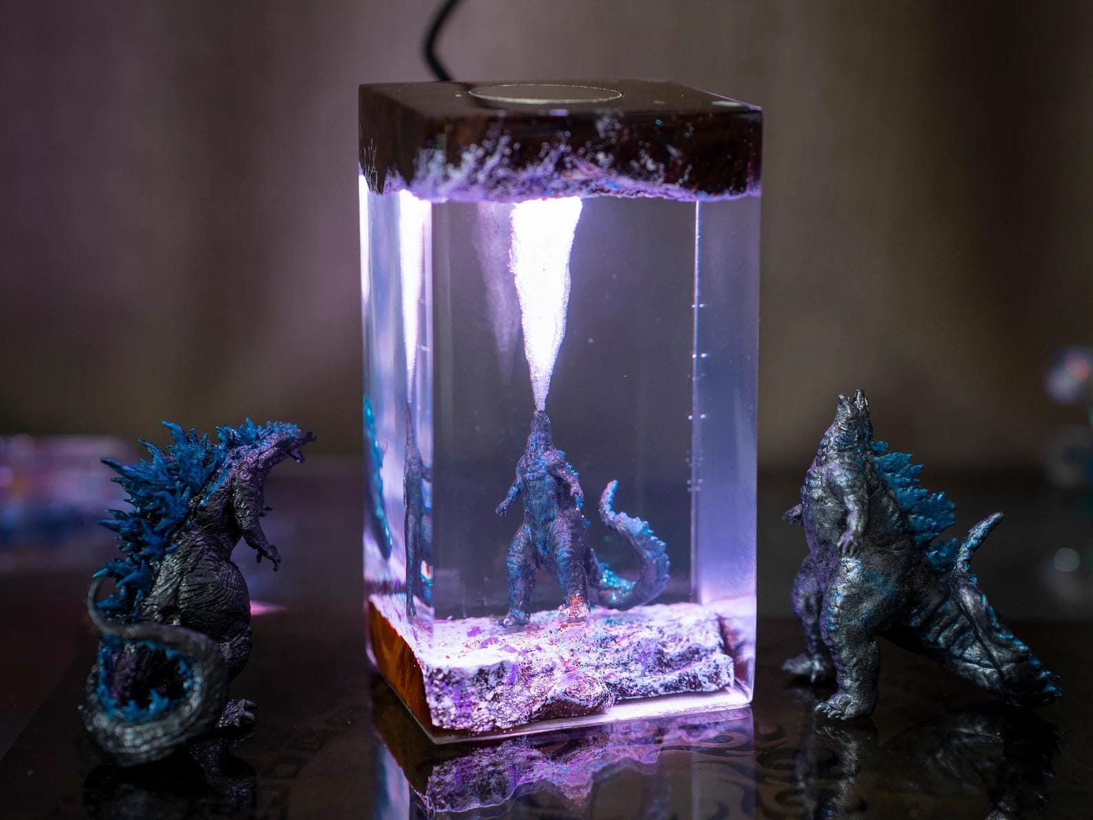 Godzilla Monster Night Light Atomic Breath Resin Lamp Night Light ...