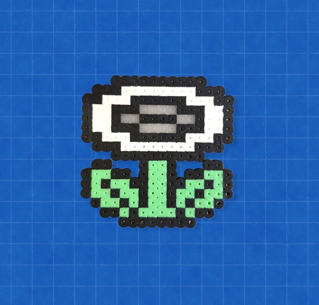 FIRE Flower Super Mario Bros 3 Perler Beads Handmade Etsy fire-flower-super-mario-bros-3-perler-beads-handmade-etsy