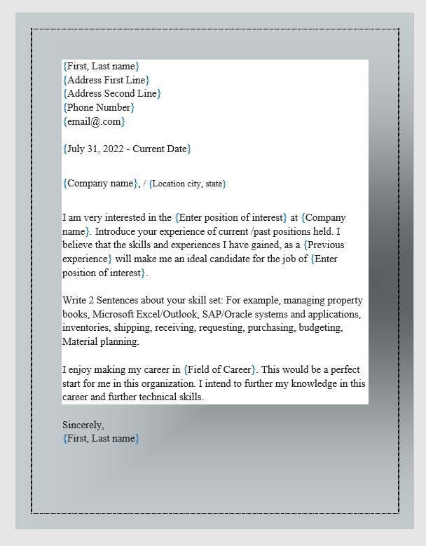 Simple Cover Letter, CV Template, Professional and Creative Resume ...