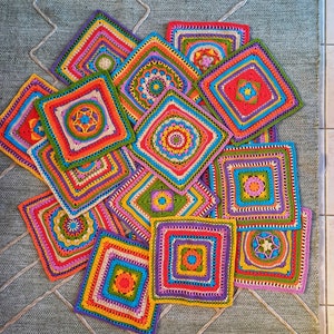 Granny Square Patterns 5 Granny Squares Granny Square - Etsy