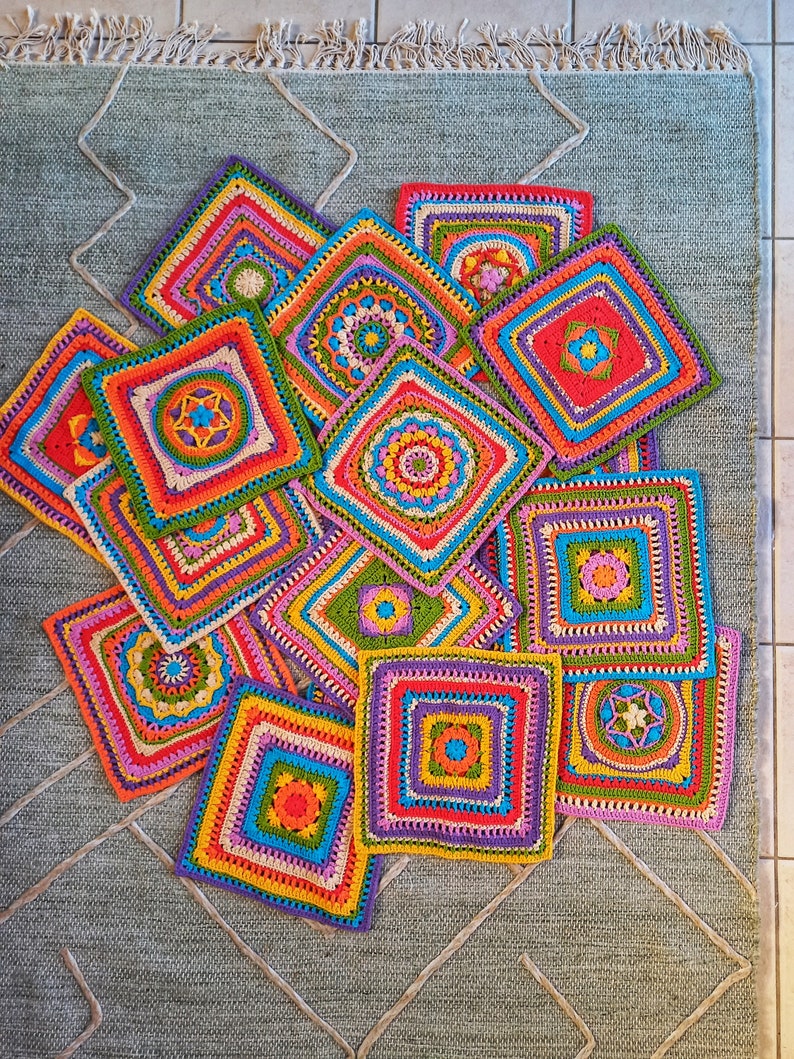 Granny Square Patterns 5 Granny Squares Granny Square - Etsy