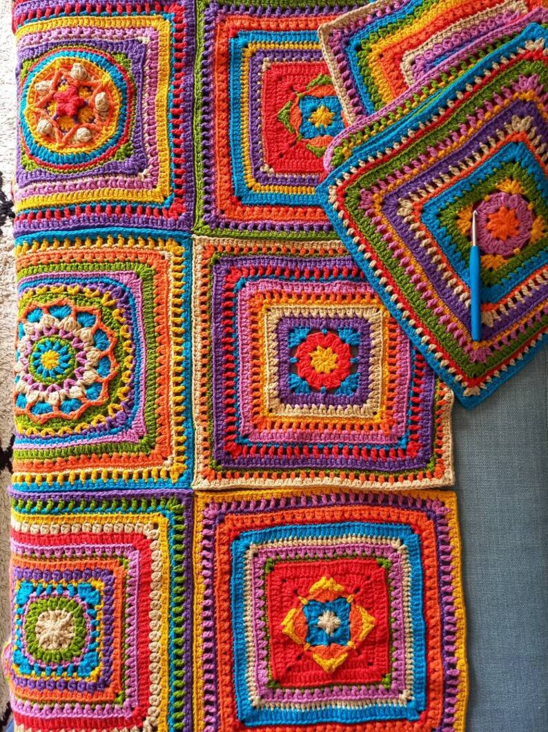 Granny Square Patterns 5 Granny Squares Granny Square - Etsy