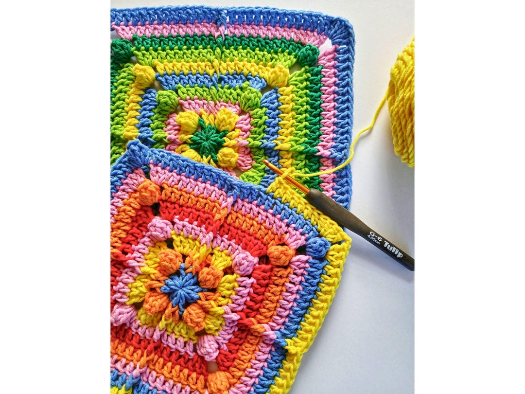 Popcorn Granny Square Crochet Pattern: Full Written + Photo Tutorial ...