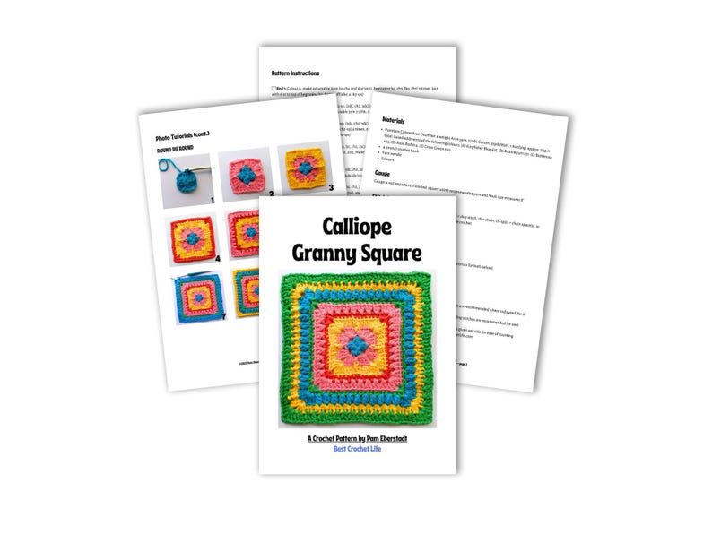 Geometric Crochet Granny Square Pattern: Intermediate Level (US Terms ...