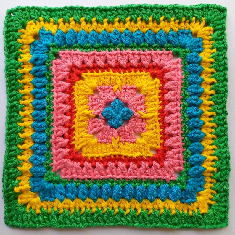 Geometric Crochet Granny Square Pattern: Intermediate Level (US Terms ...