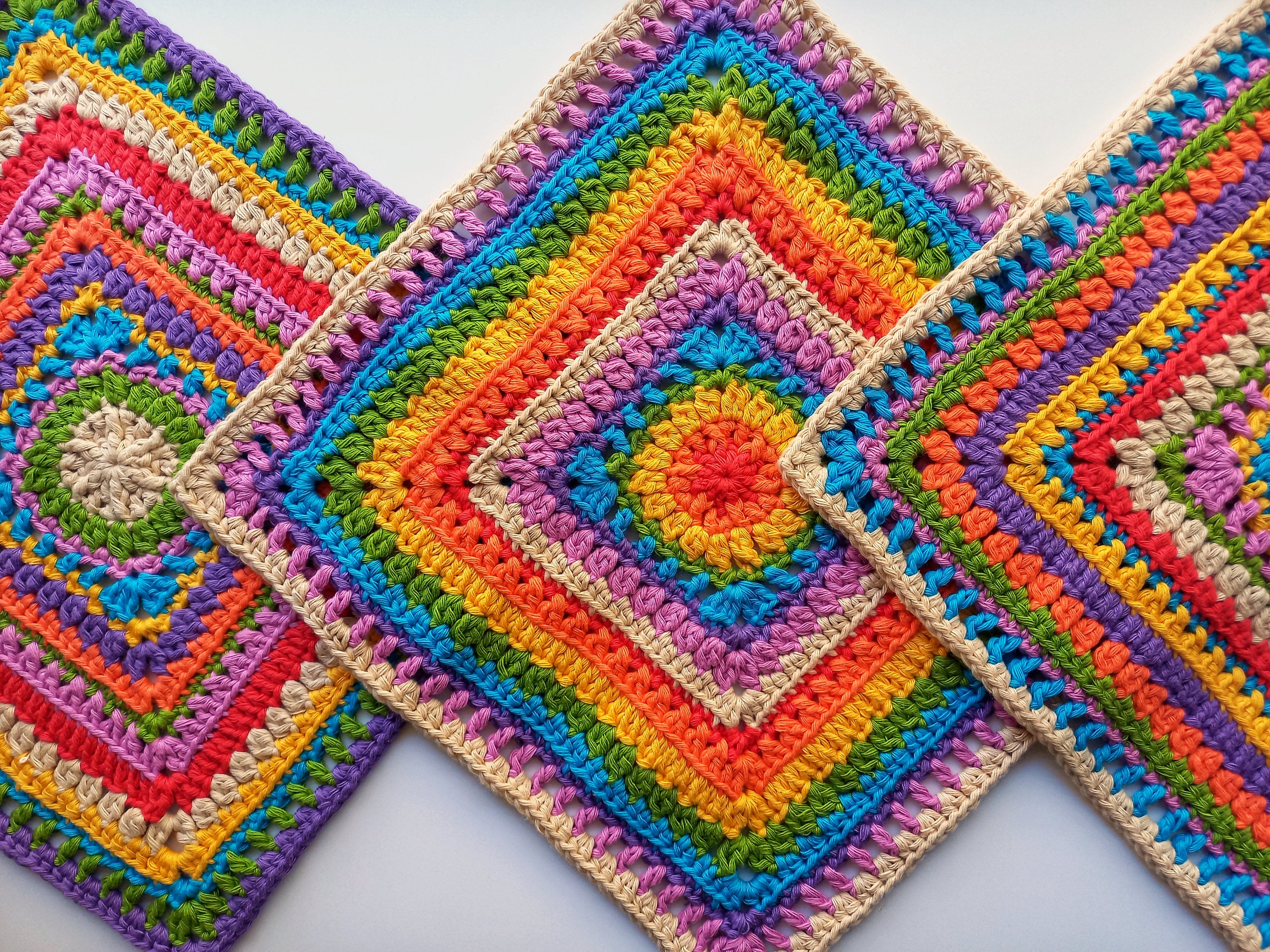 Patience Crochet Granny Square Pattern, Crochet Squares Pattern, Modern ...