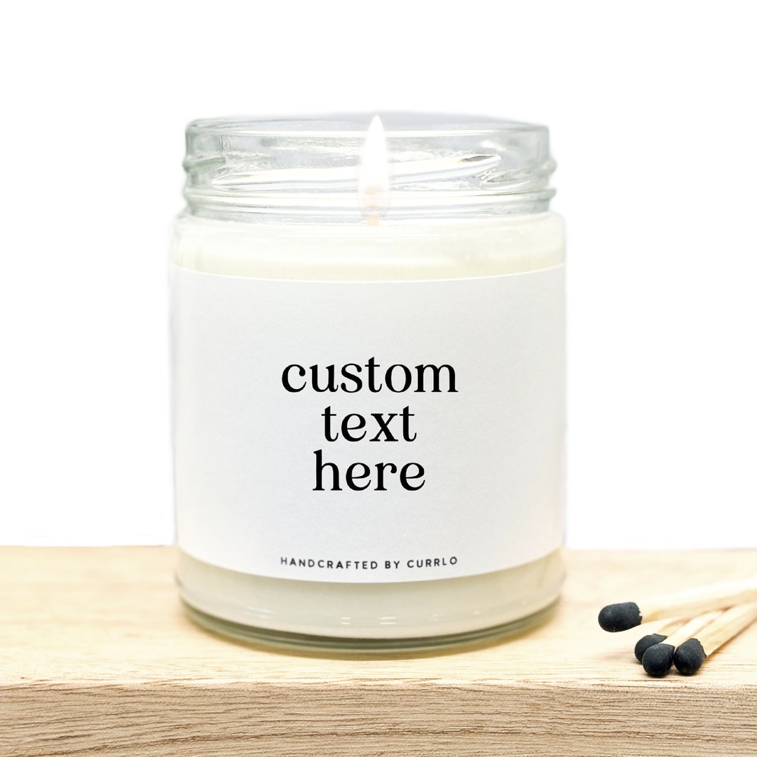 Customized Candles Personalized Gifts Custom Team Gifts Text on Candle ...