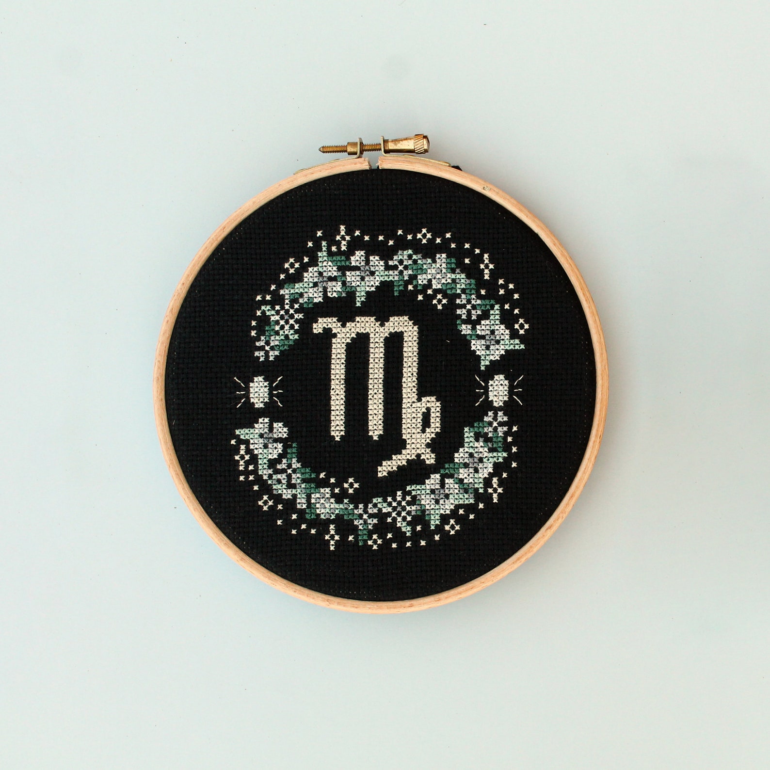 Virgo Zodiac Cross Stitch Pattern: Modern Astrology (PDF Pattern) - Etsy