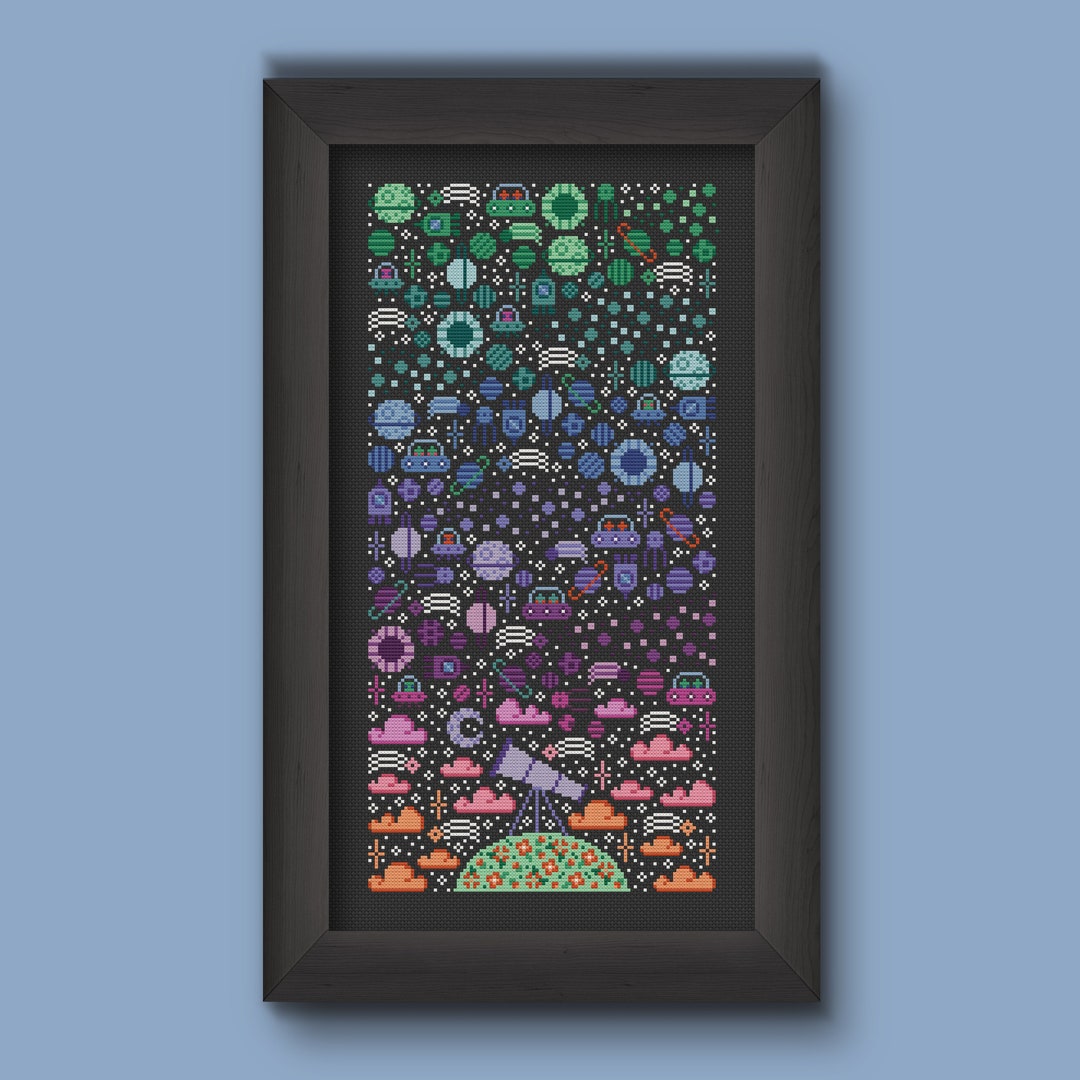 Galaxy Cross Stitch Pattern: Modern Space Universe (PDF Pattern) - Etsy