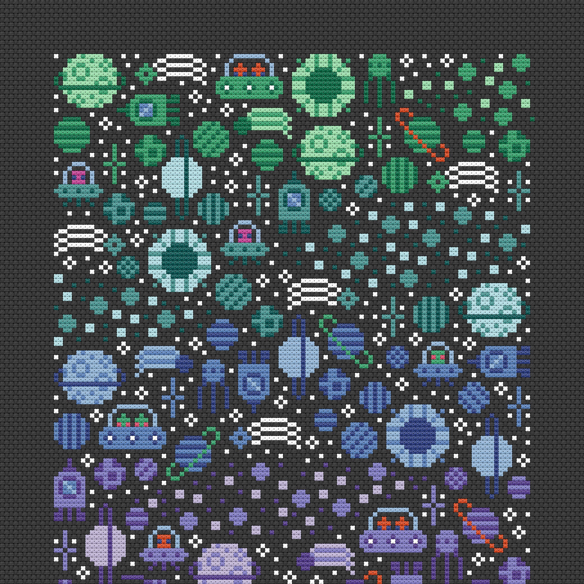Galaxy Cross Stitch Pattern Modern Universe Cross Stitch - Etsy UK