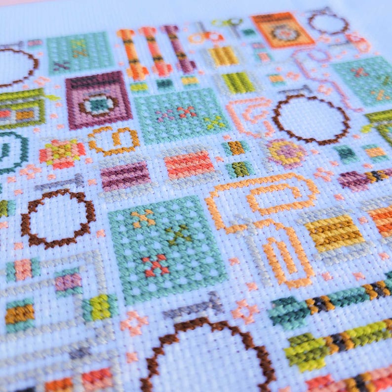 Sewing Room Cross Stitch Pattern: Modern Needlecraft Decor (PDF ...