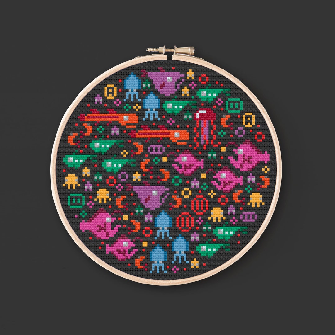 Abyssal Fish Cross Stitch Pattern: Deep Sea Life Chart (PDF) - Etsy