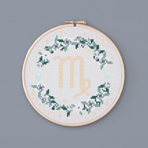 Virgo Zodiac Cross Stitch Pattern: Modern Astrology (PDF Pattern) - Etsy