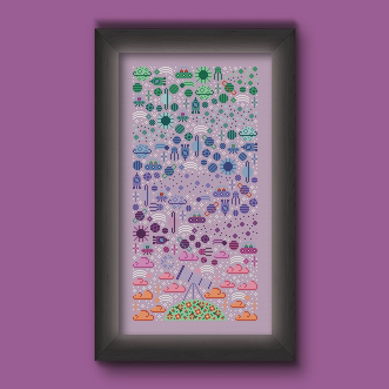 Galaxy Cross Stitch Pattern: Modern Space Universe (PDF Pattern) - Etsy