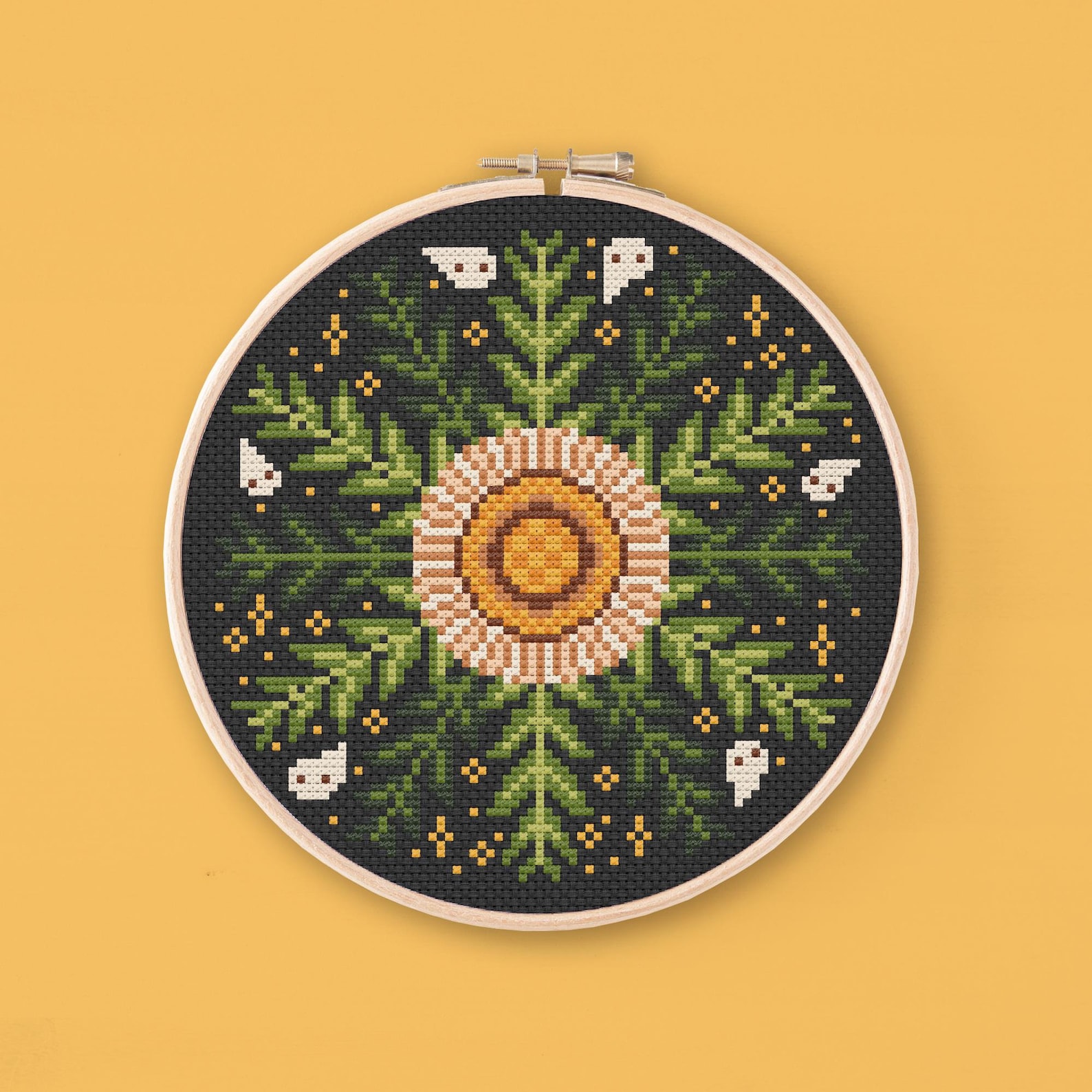 Solar Flower Cross Stitch Pattern: Basque Eguzkilore Symbol (PDF) - Etsy