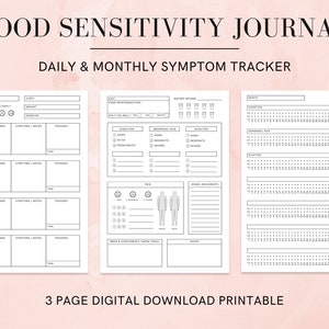 Food Sensitivity Journal Food Symptom Tracker IBS IBD - Etsy