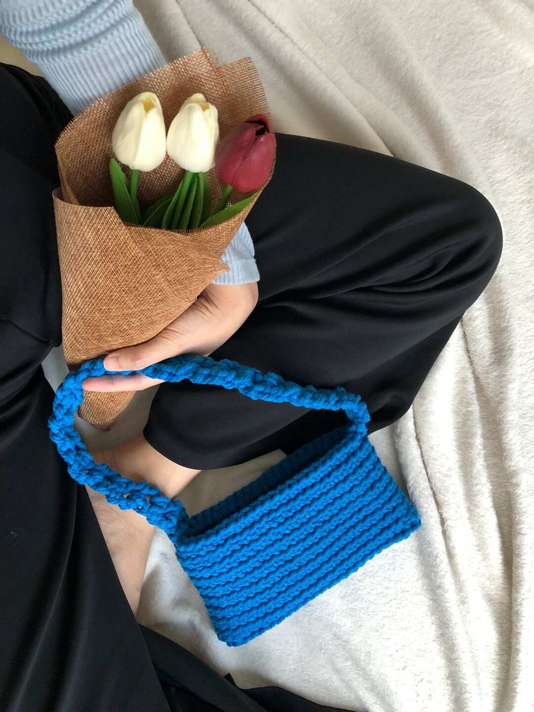 Aster Crochet Shoulder Bag Easy Pattern Handmade by Ocavve Pdf - Etsy