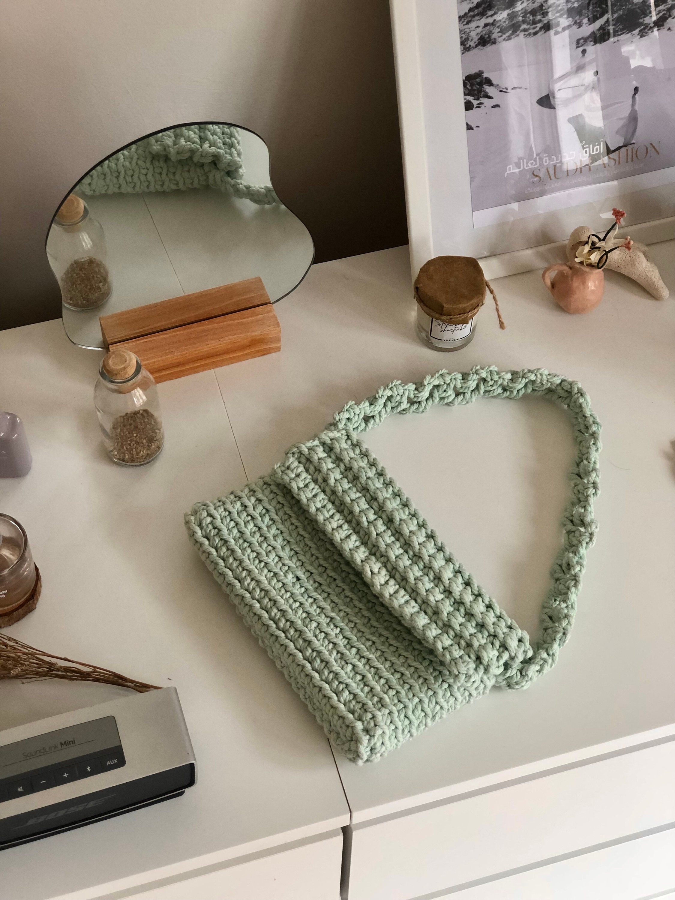 Aster Crochet Shoulder Bag With Flap Easy Pattern Handmade by Ocavve ...