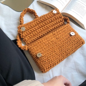 Aster Shoulder Bag With Flap Crochet Bag Handmade Macrame Bag - Etsy