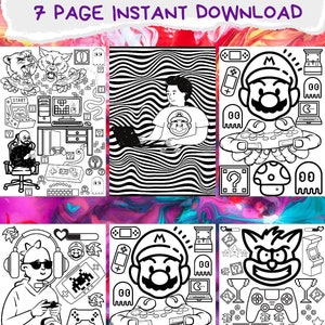 Gamer Coloring Pages | Gaming Coloring Pages | PDF Coloring Pages ...