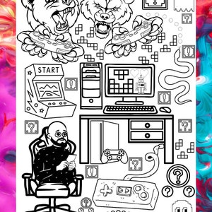 Gamer Coloring Pages | Gaming Coloring Pages | PDF Coloring Pages ...