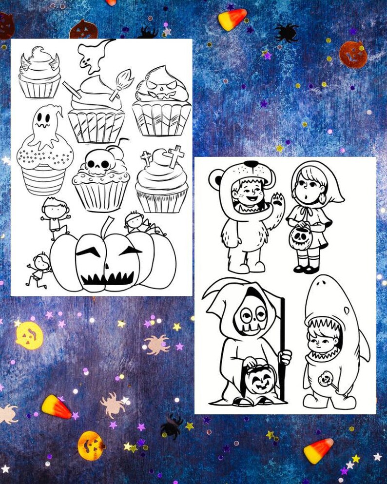 Printable Halloween Coloring Pages Spooky Coloring Creepy - Etsy
