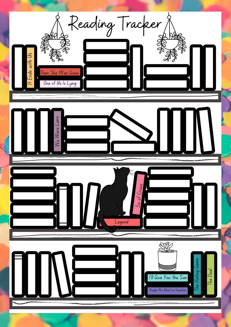 Digital Reading Tracker Printable Journal Tacker Reading Lovers Tracker ...