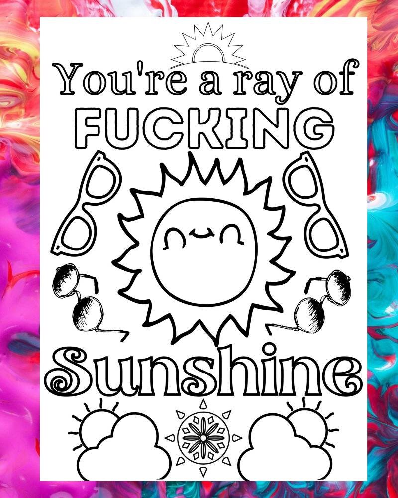 Sarcastic Coloring Pages | Funny Coloring Pages | Adult Coloring | PDF ...