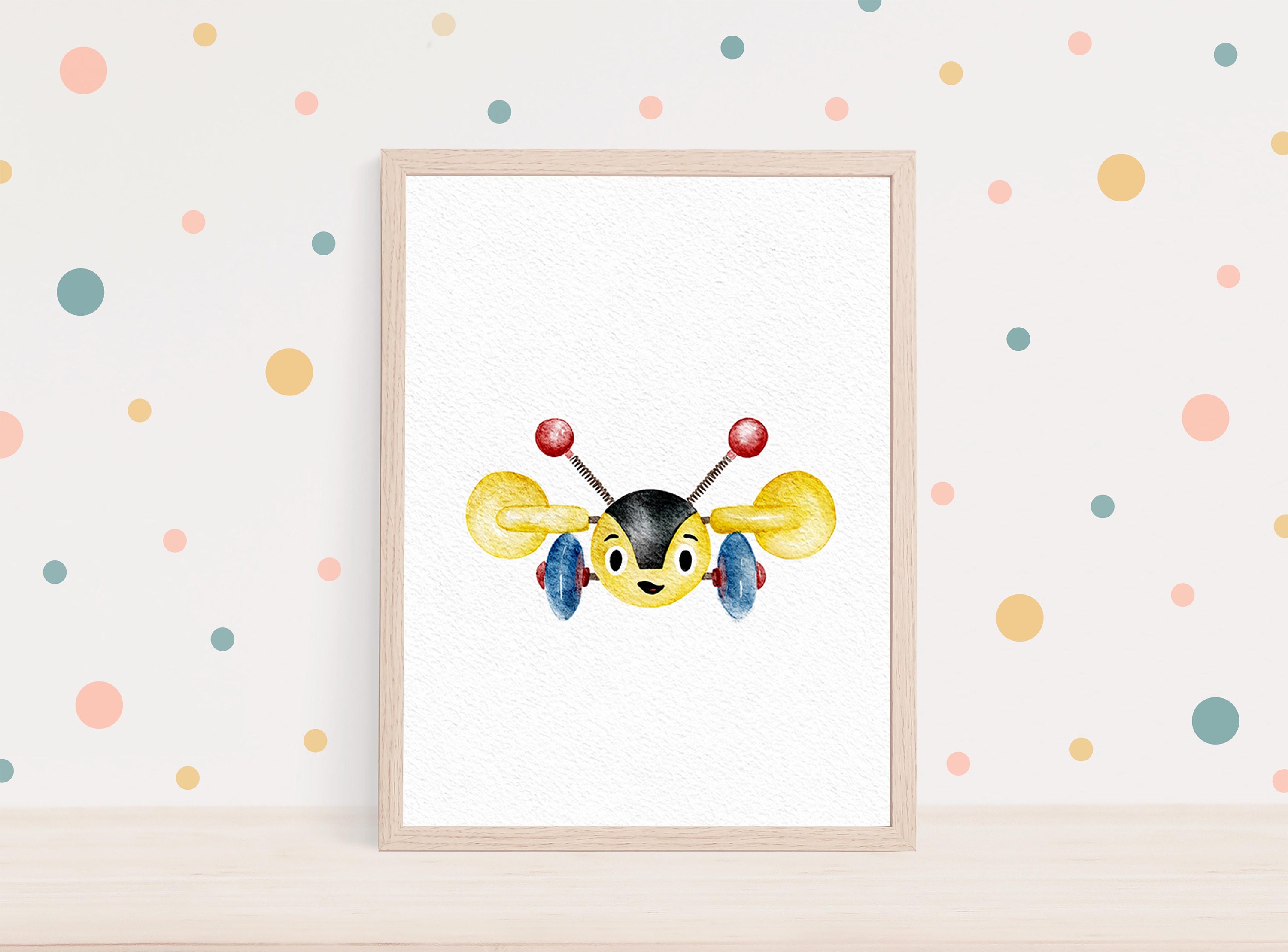 Buzzy Bee Bee Digital Watercolor Nursery Painting DIGITAL Print Buzzy ...