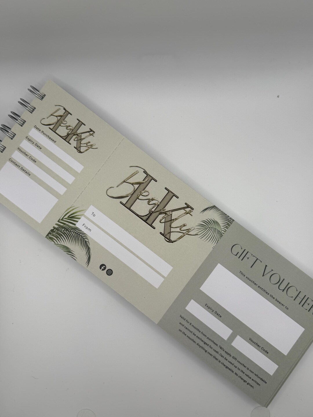 Gift Voucher Booklet With Your Logo - Etsy Australia