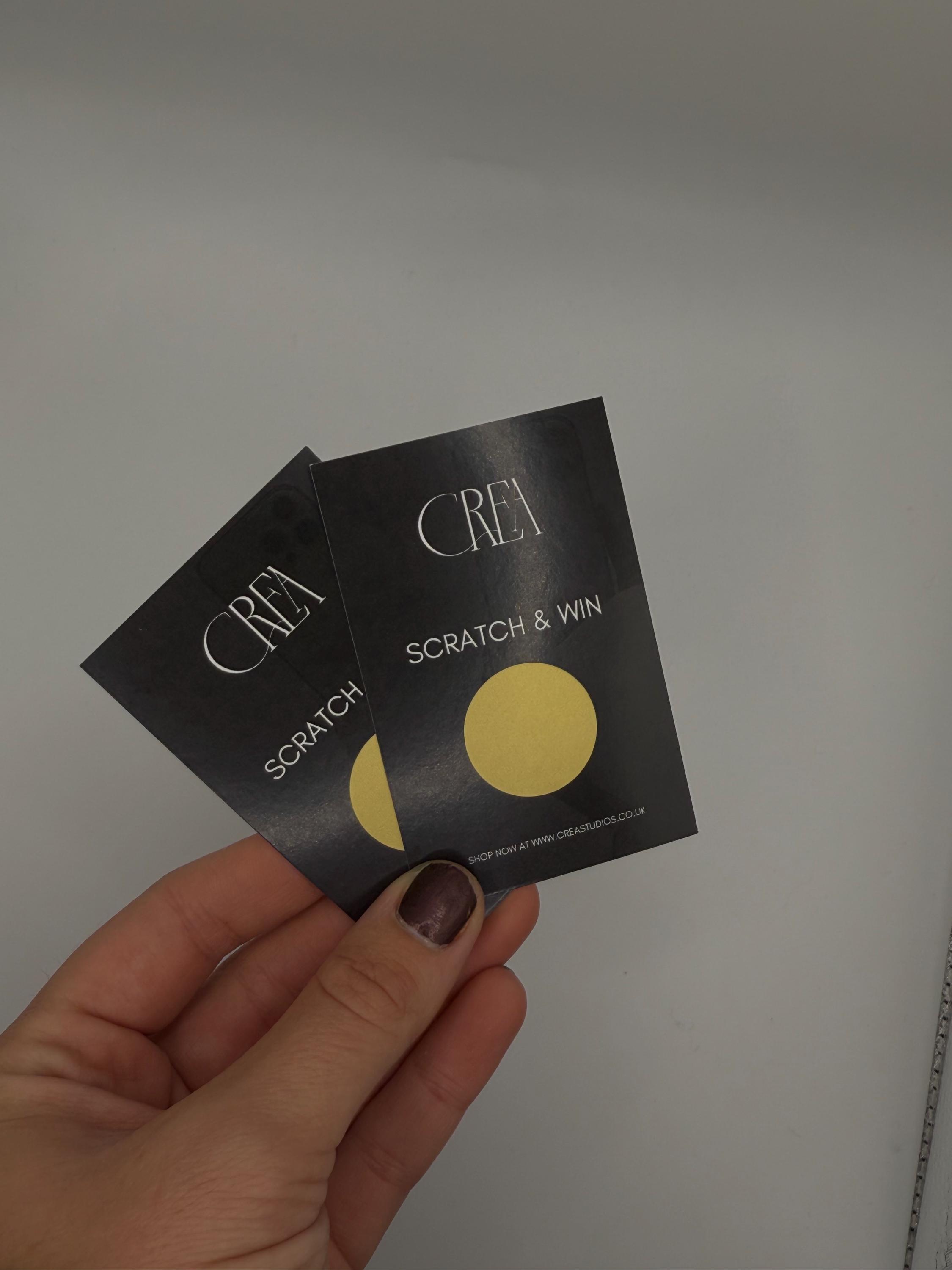 Custom Scratch Cards | Single Variation | Design Includes Custom Logo ...