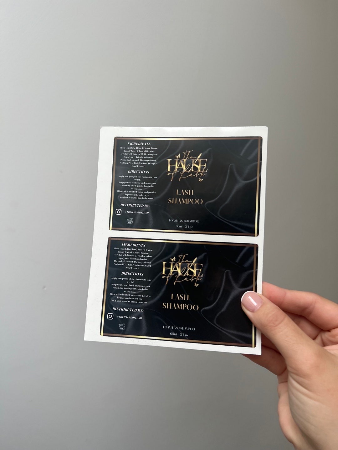 Lash Shampoo *labels Only* - Etsy