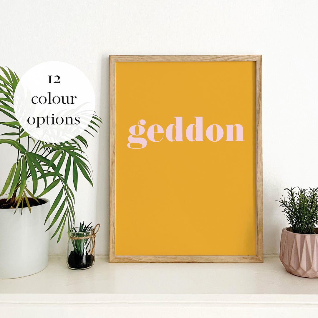 Cornish Saying Art Print: Geddon Funny West Country Poster - Etsy