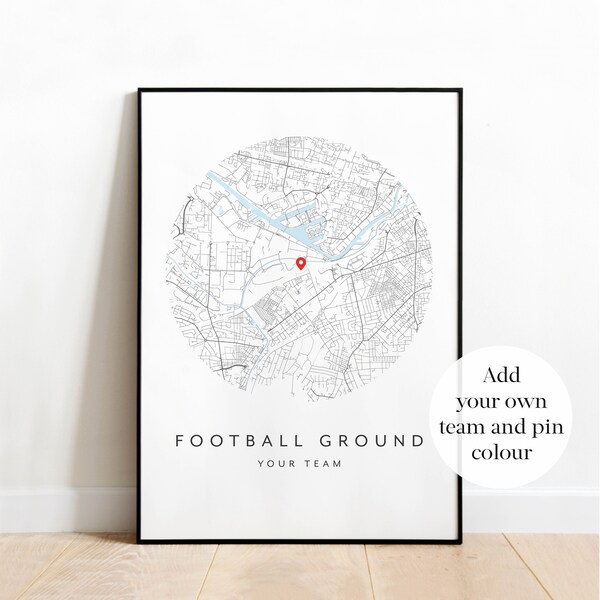 Football Stadium Map Wall Art - Etsy UK