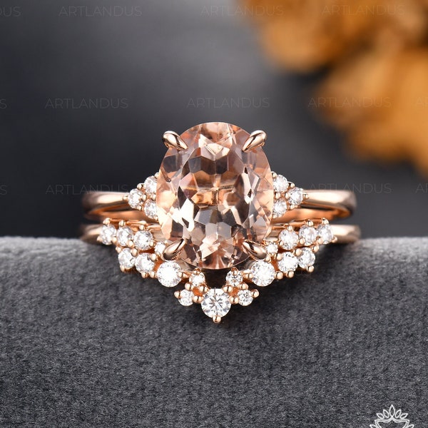 Morganite Engagement Ring - Etsy