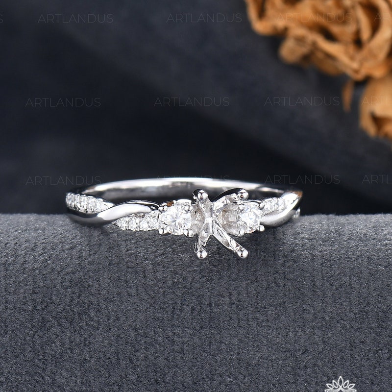 Ring Setting for 4 Stones - Etsy