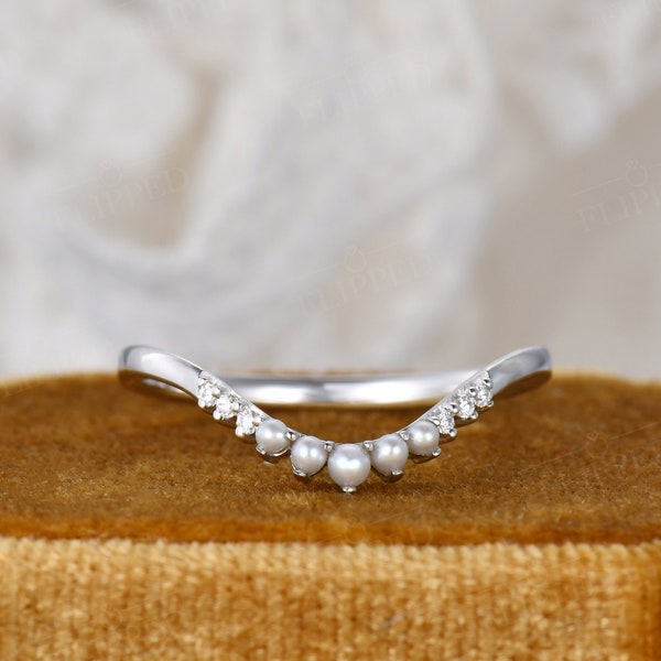 Shop Pearl Wedding Band Online - Etsy