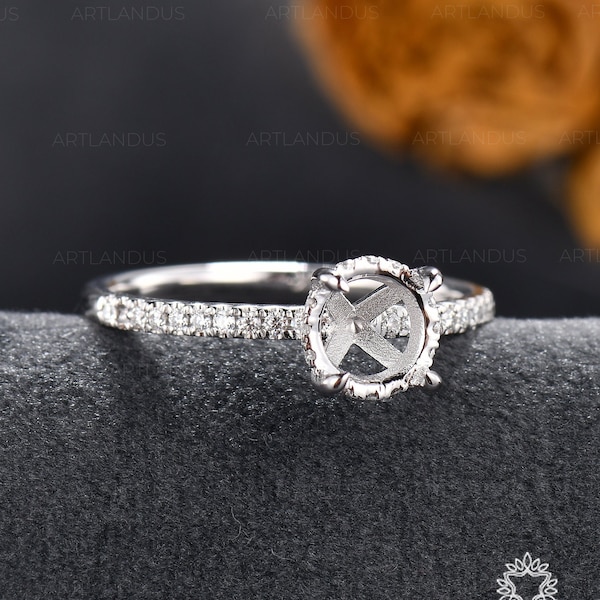 Ring Settings Without Stone White Gold - Etsy