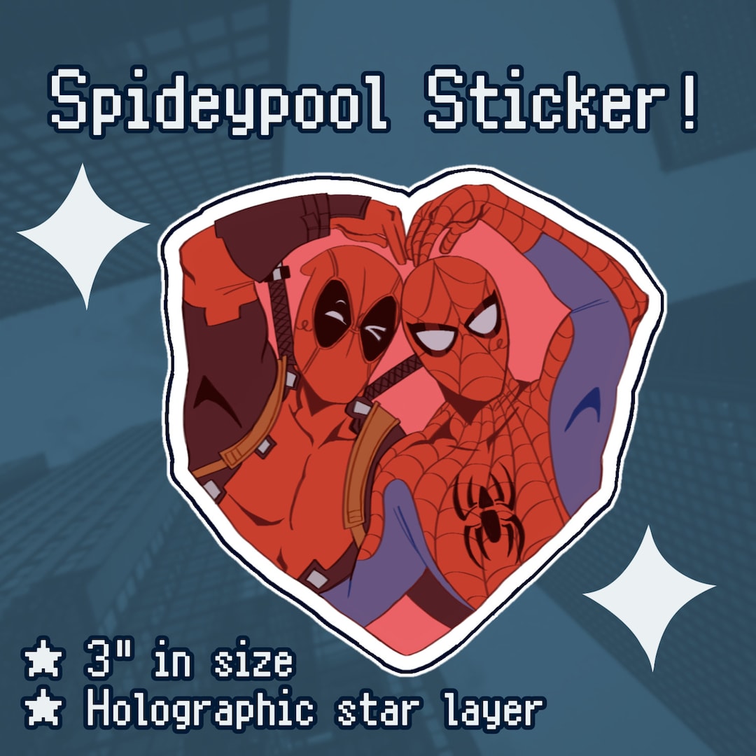 Spideypool 3" Holographic Vinyl Stickers - Etsy