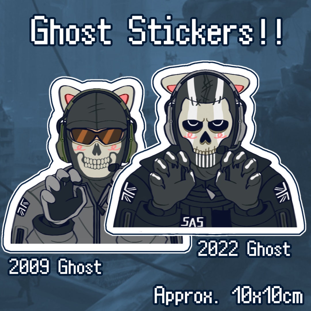 Ghost COD 4 Vinyl Stickers - Etsy